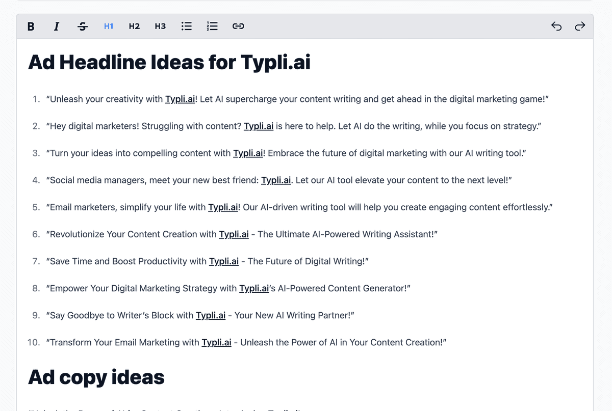 Typli.Ai - Your AI Writing Assistant